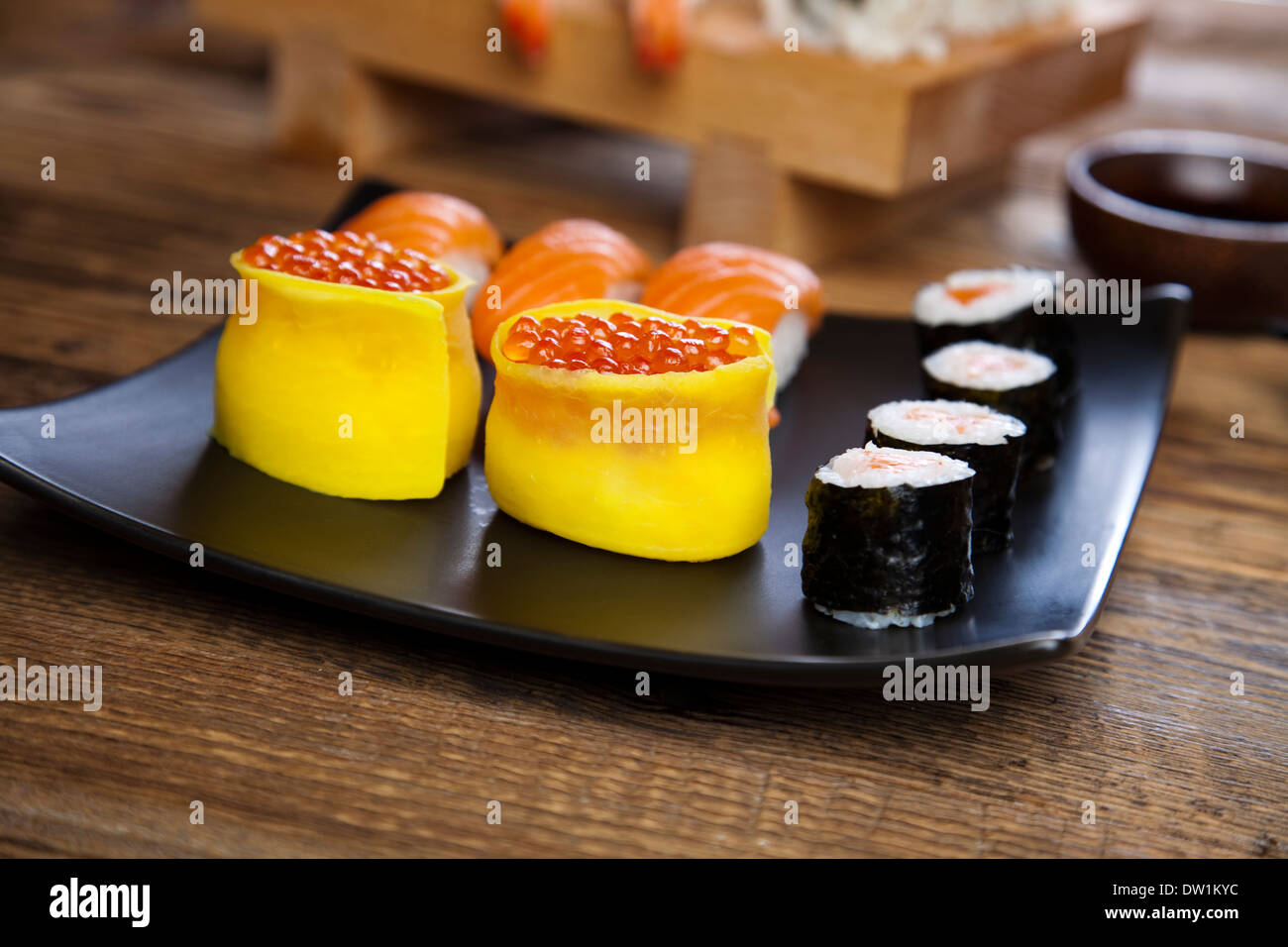 Japanese mix sushi Stock Photo - Alamy