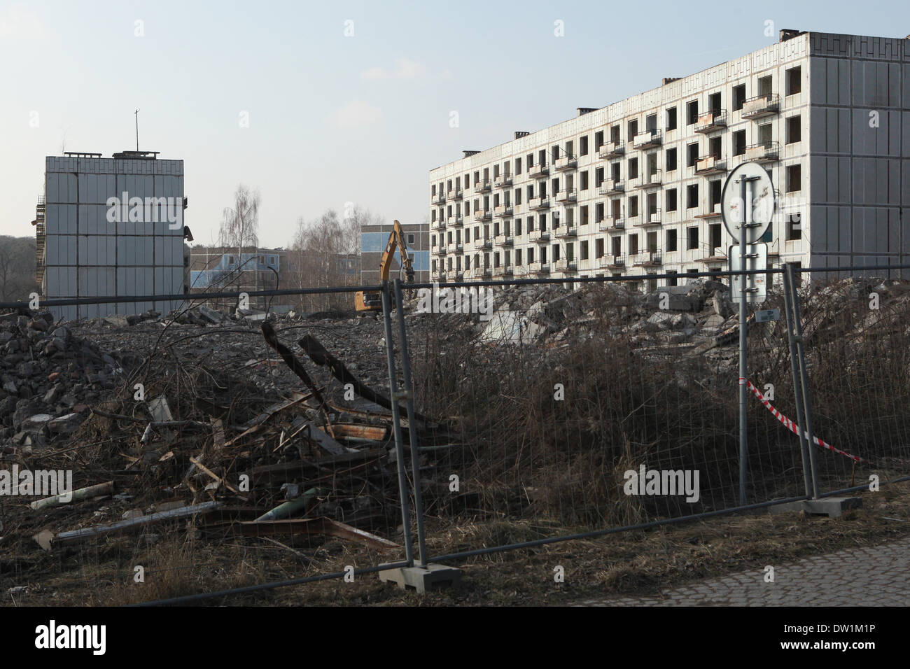 Milovice, Czech Republic. 25th February 2014. Abandoned dwelling ...