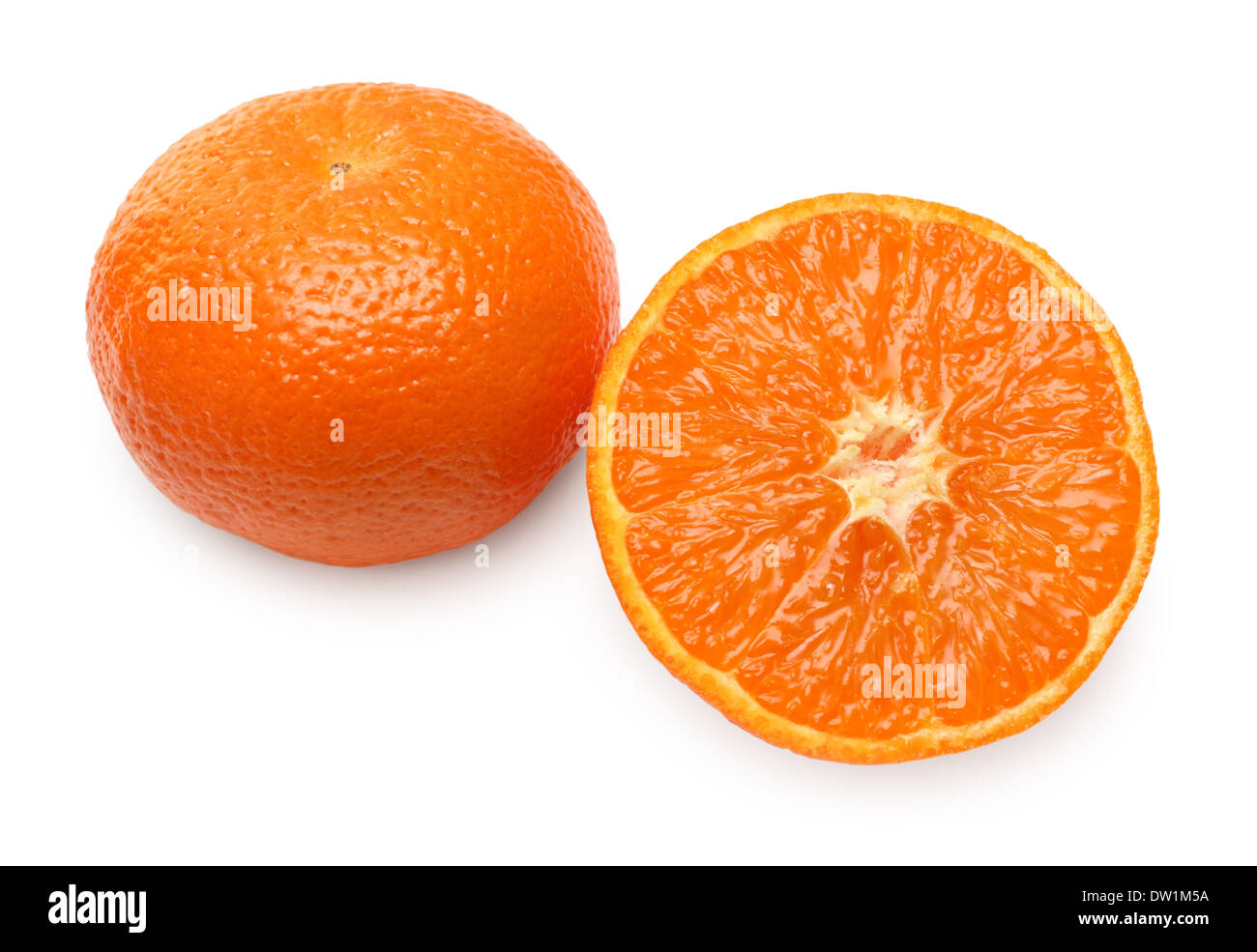 mandarin fruit - hole and section Stock Photo - Alamy