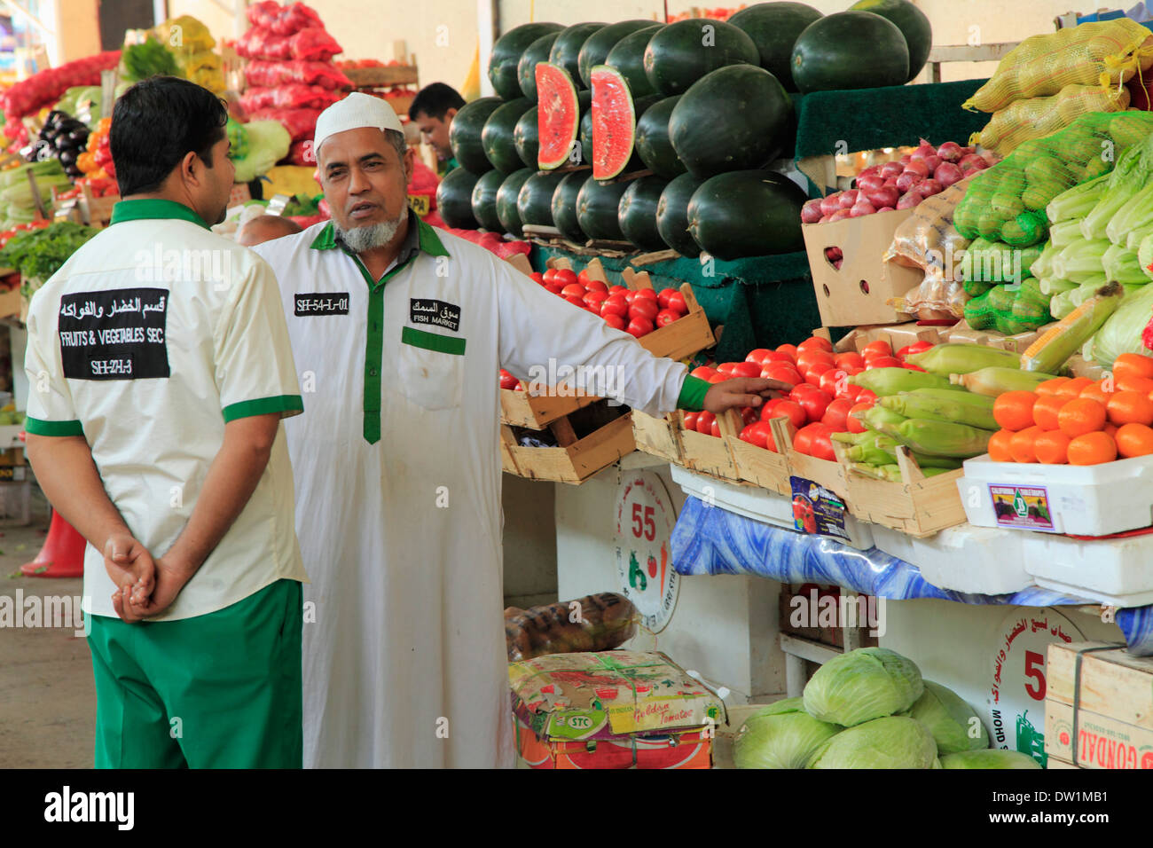 United Arab Emirates, Dubai, Deira, Fruit and Vegetable Market Stock ...
