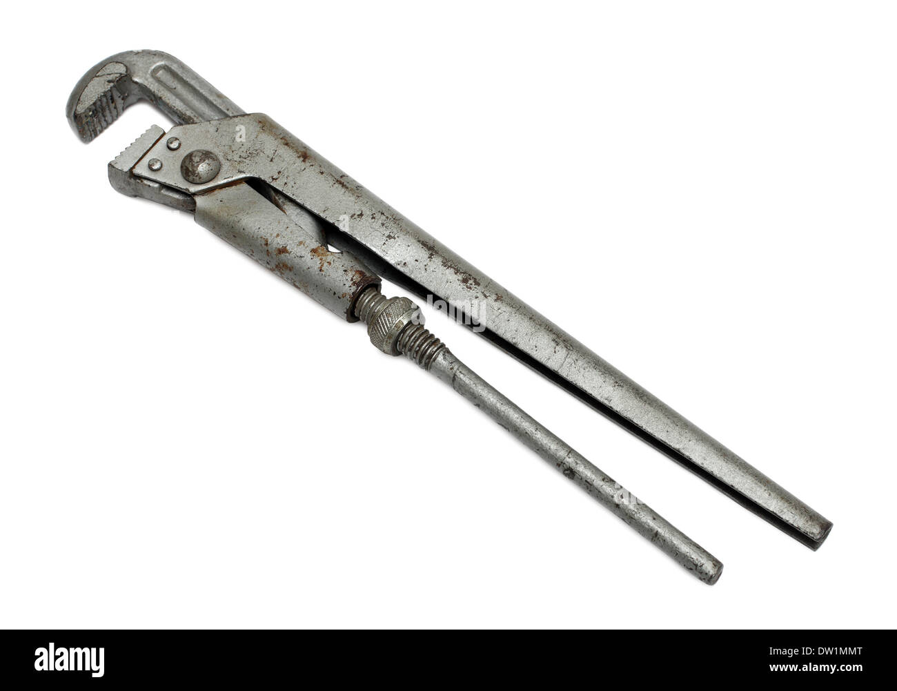 old rusty adjustable spanner Stock Photo - Alamy
