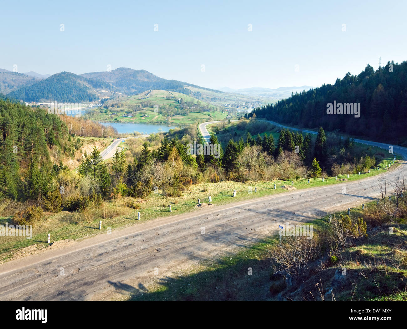 Spring country landscape Stock Photo - Alamy