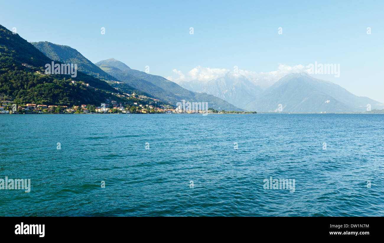Lake Como (Italy) view from ship Stock Photo - Alamy