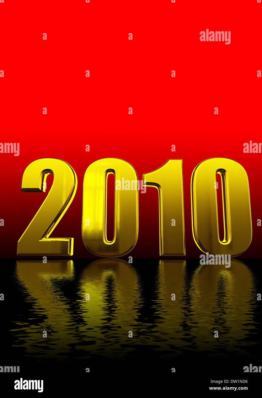 3d 2010 text on red and black Stock Photo - Alamy