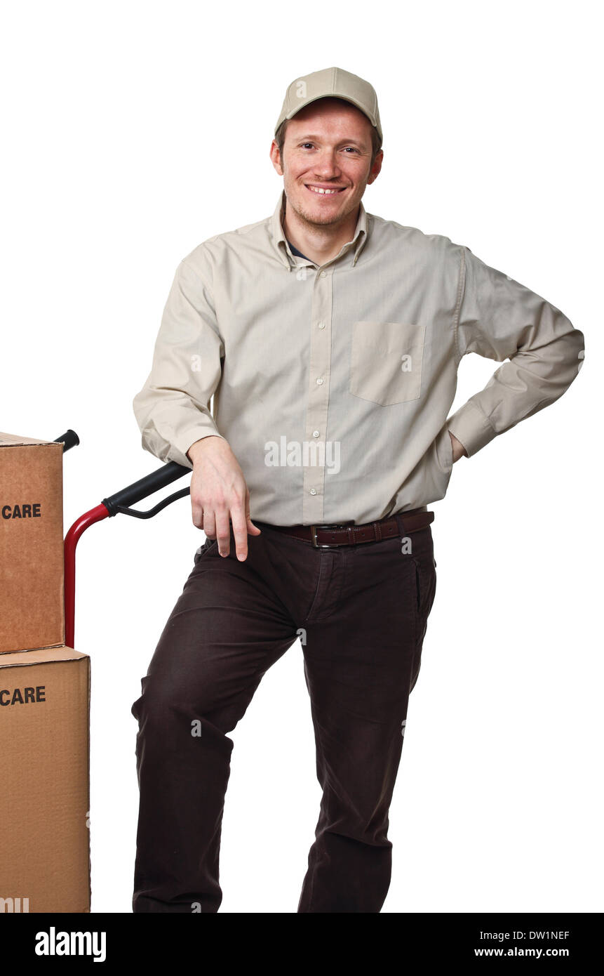delivery man portrait Stock Photo - Alamy