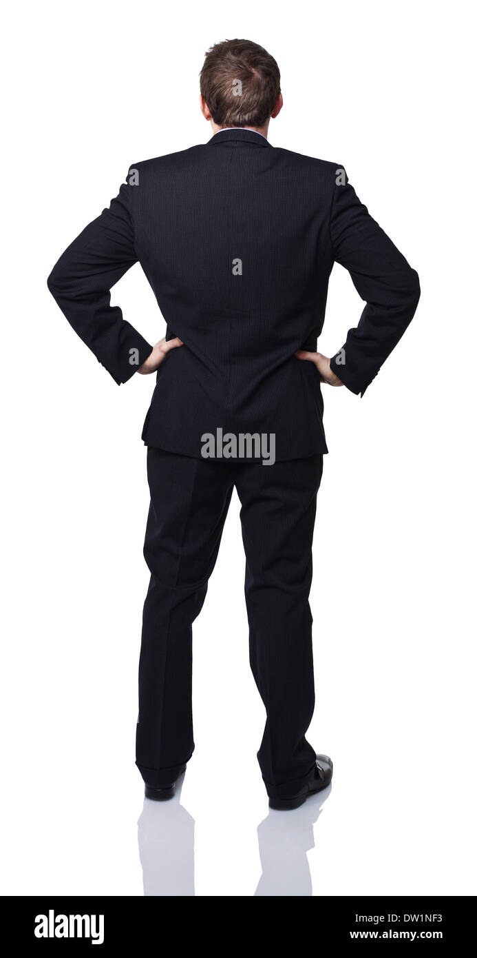 Man white suit rear Cut Out Stock Images & Pictures - Alamy