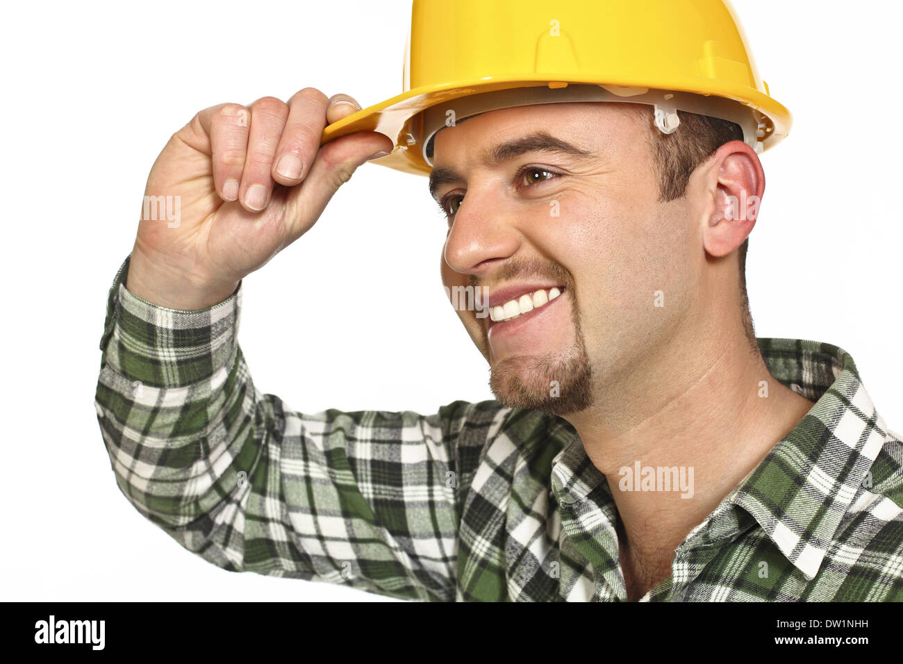 Friendly construction worker with man hi-res stock photography and ...