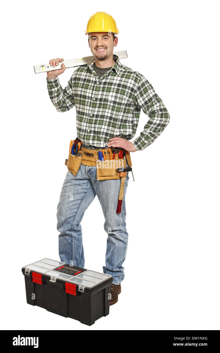 manual worker and tools Stock Photo - Alamy