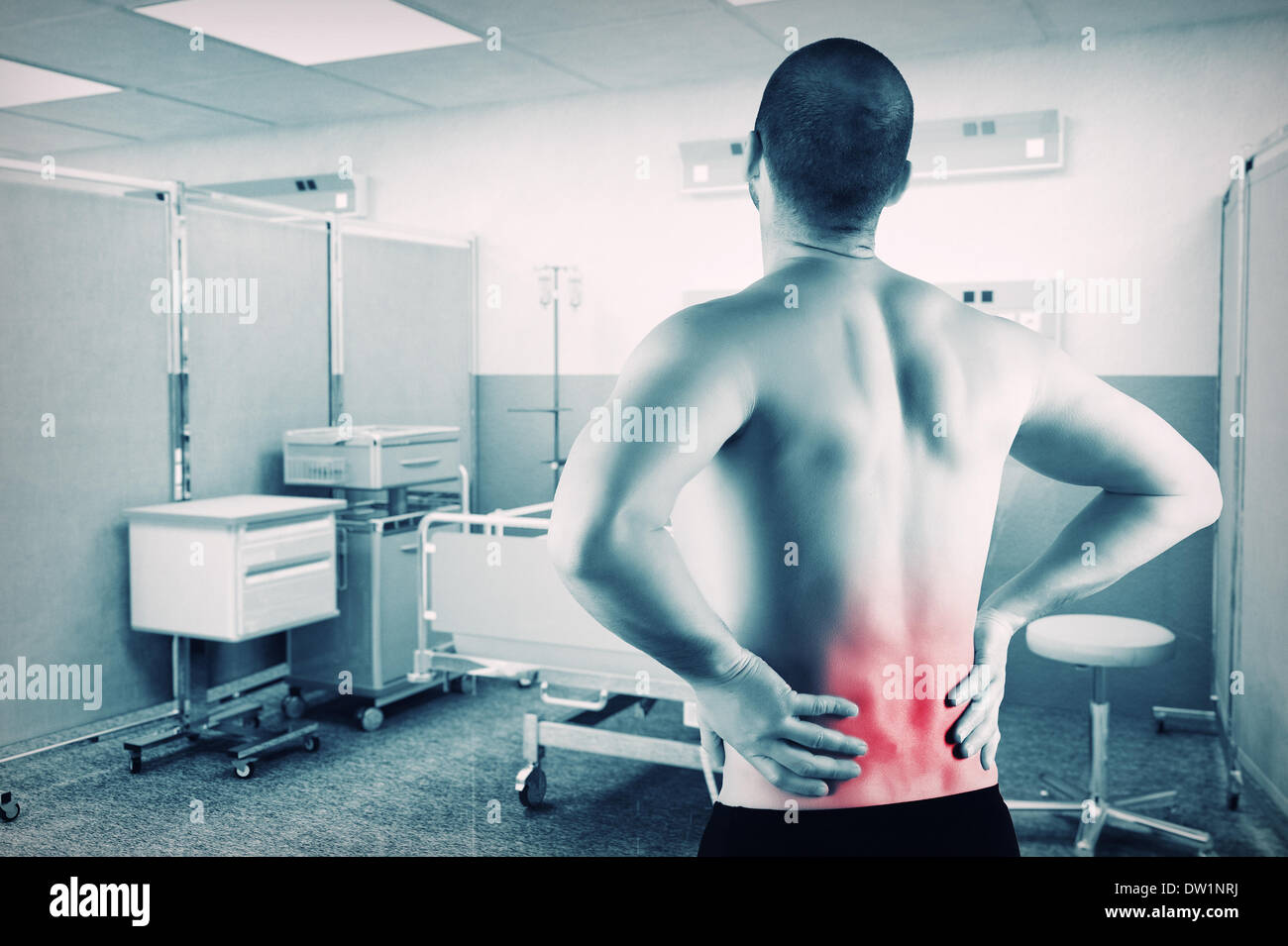 man with back problem Stock Photo - Alamy
