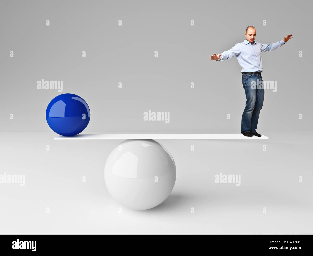 Man balance scale hi-res stock photography and images - Alamy