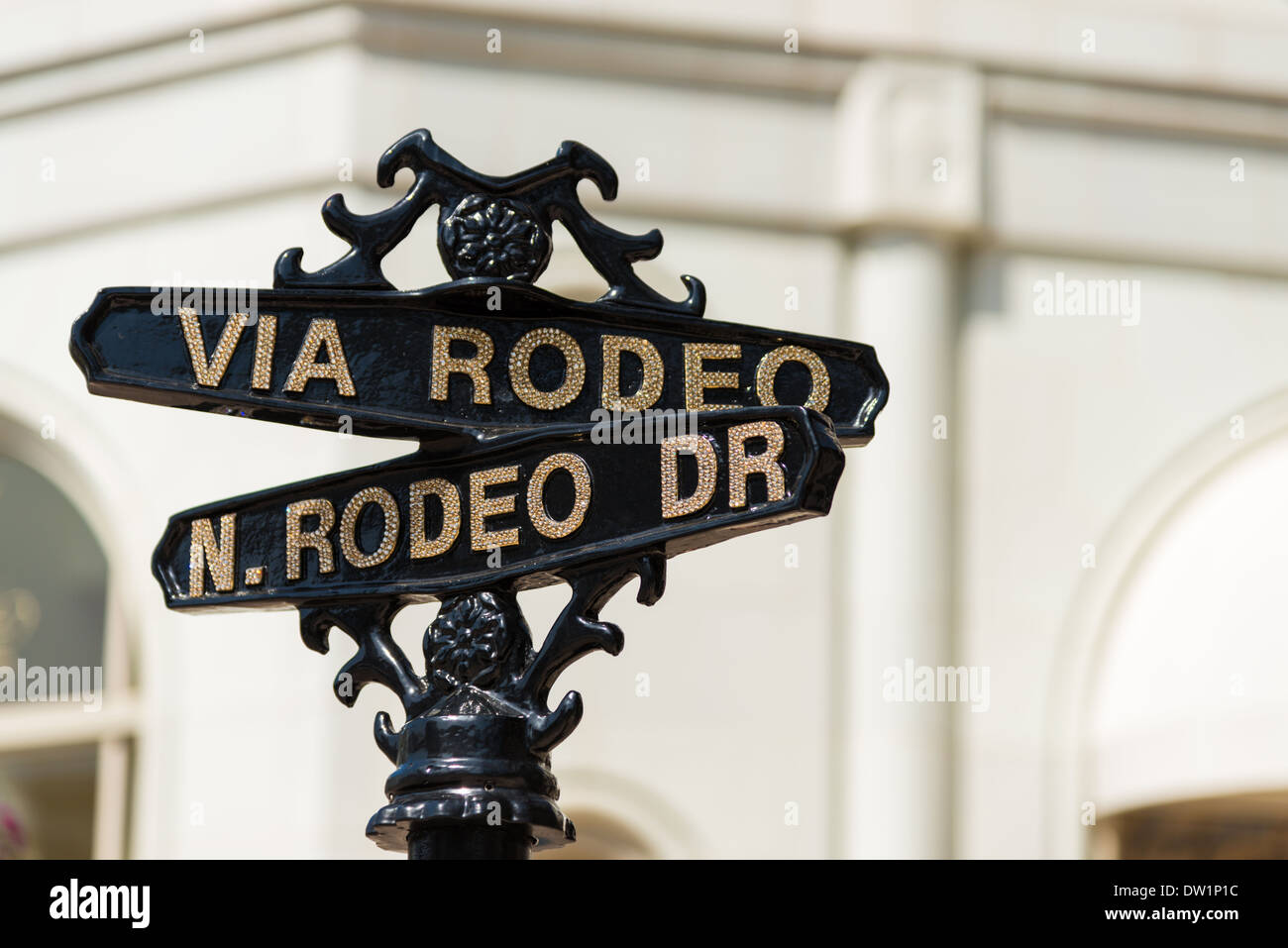 Rodeo Drive cross street signs Stock Photo - Alamy