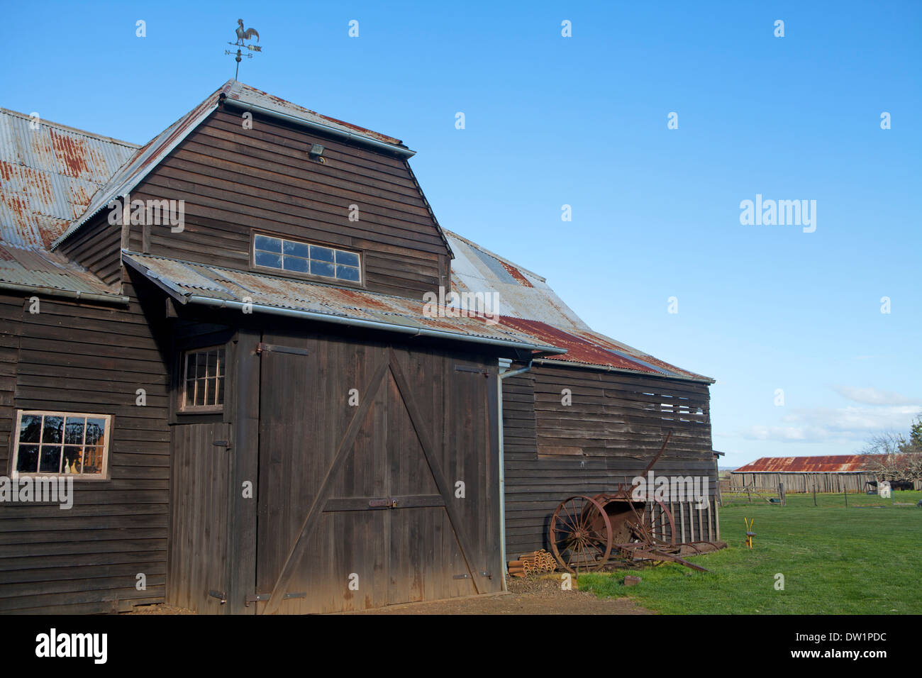 Sussex Barns at World Heritage-listed Brickendon Estate Stock Photo - Alamy