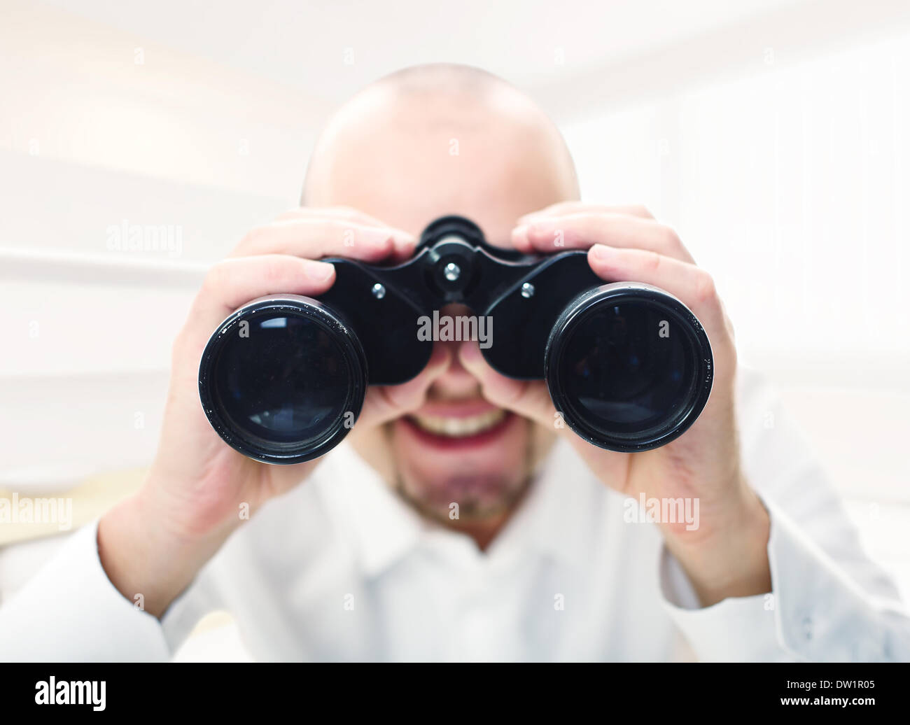 Man with binocular hi-res stock photography and images - Alamy