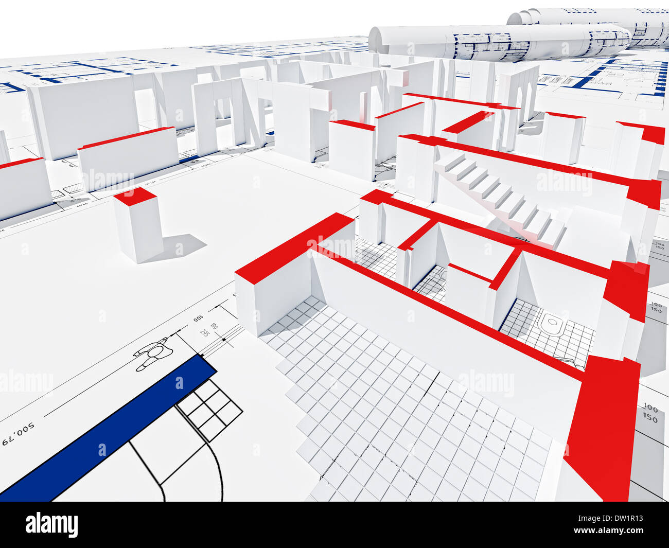Cad drawing building hi-res stock photography and images - Alamy