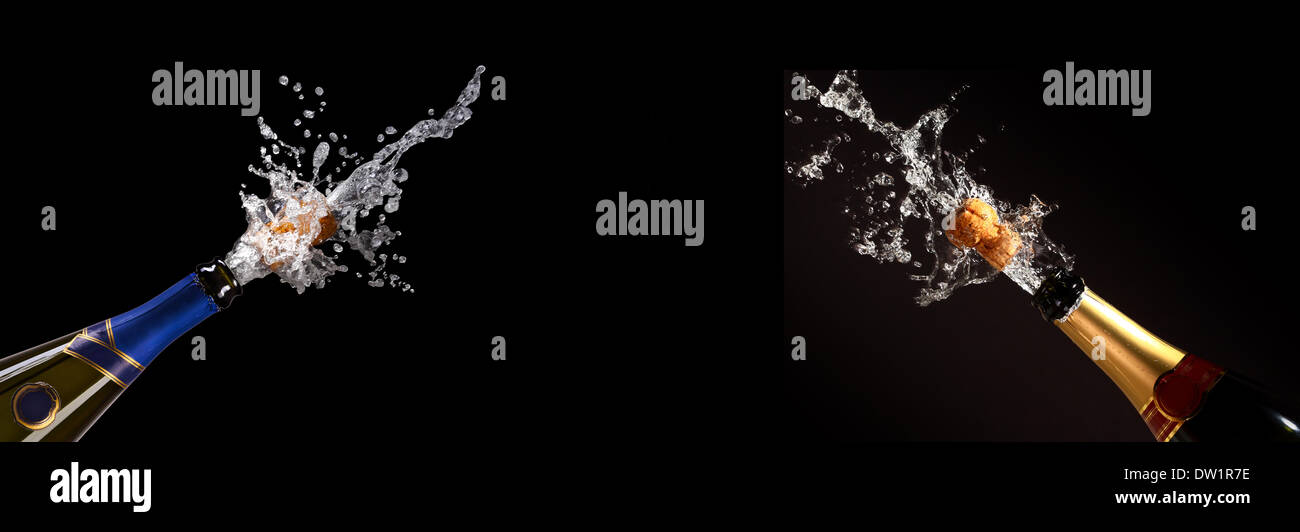 explosion of champagne bottle cork Stock Photo - Alamy