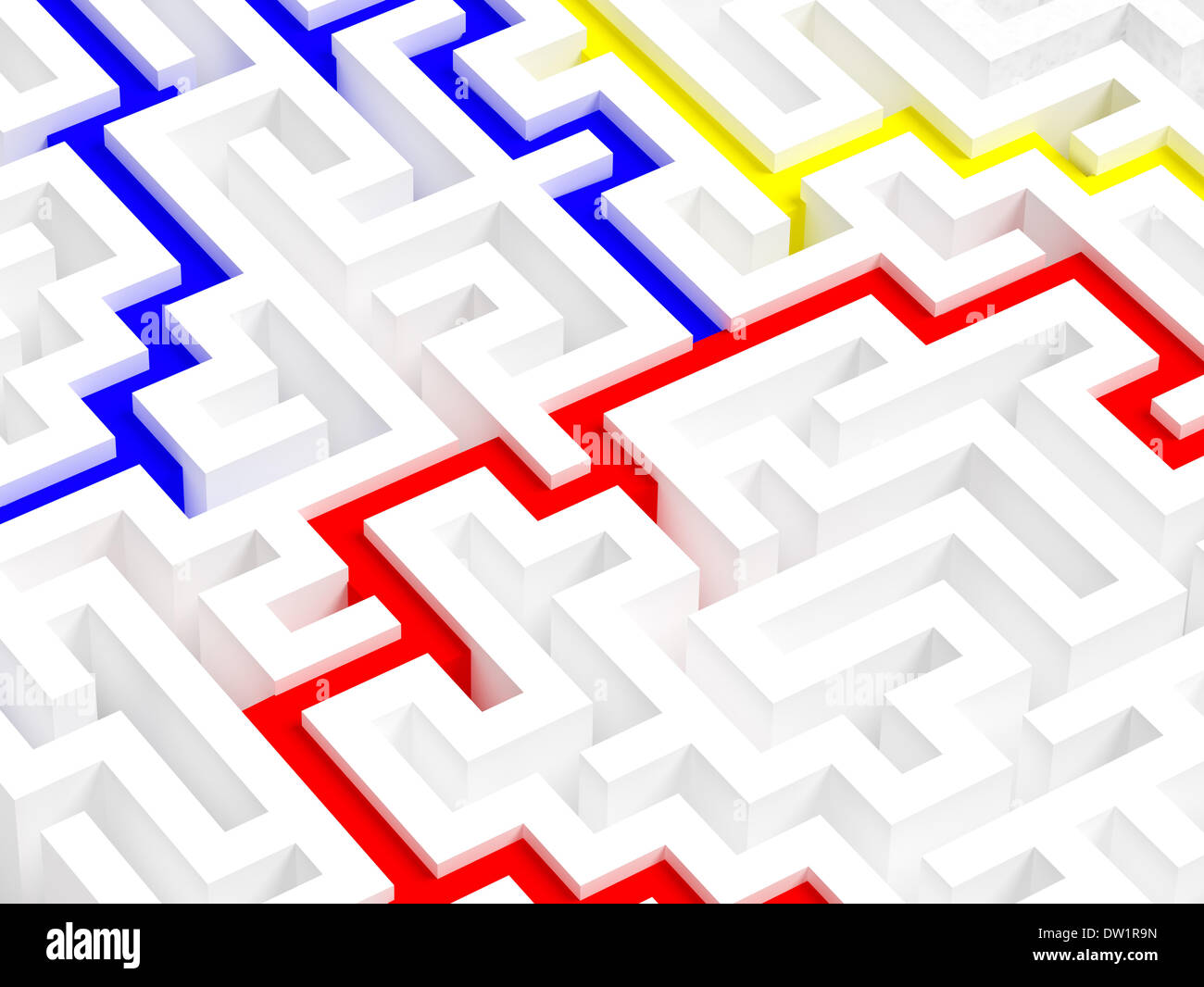 3d labyrinth hi-res stock photography and images - Alamy