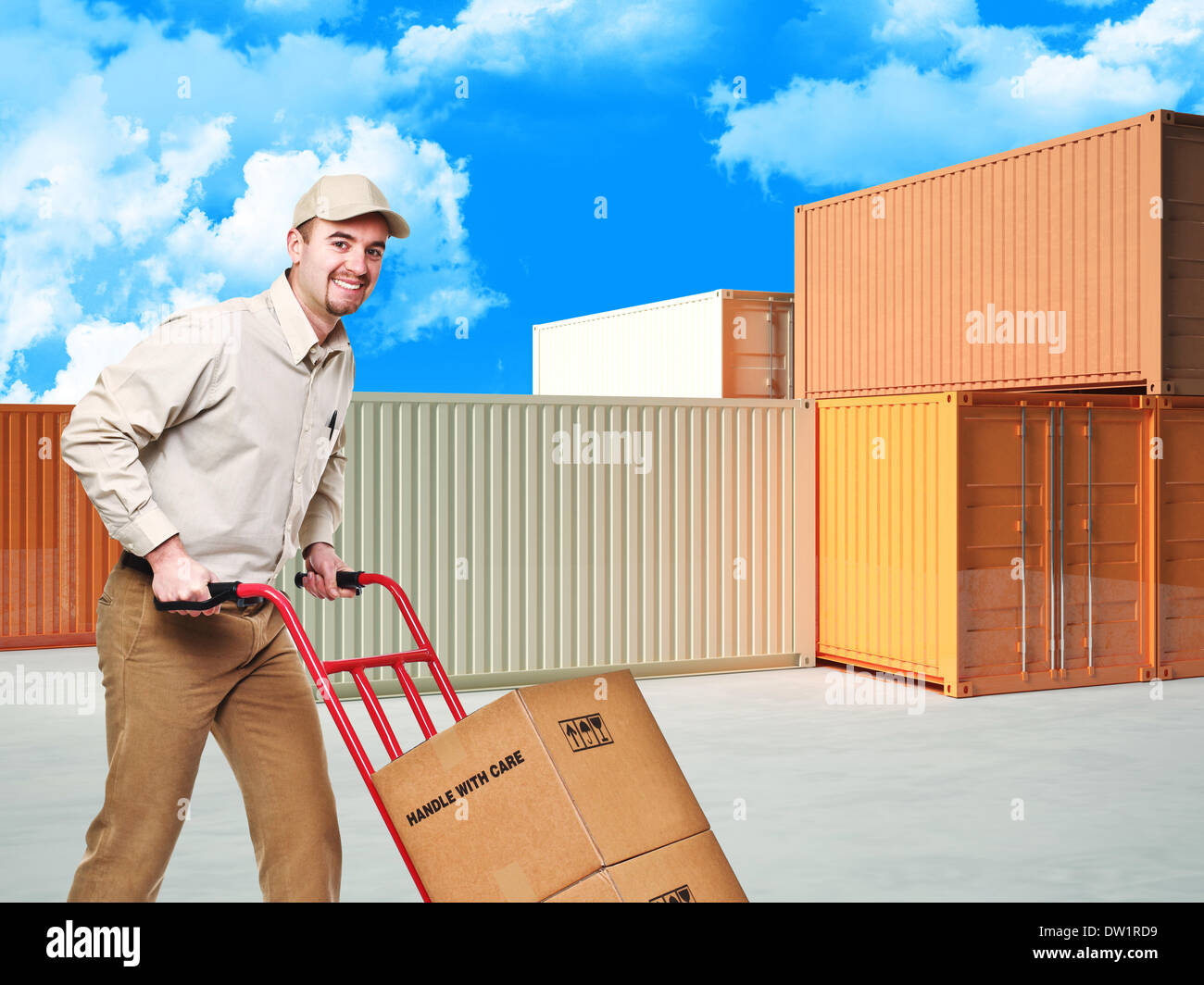 delivery man at work Stock Photo - Alamy