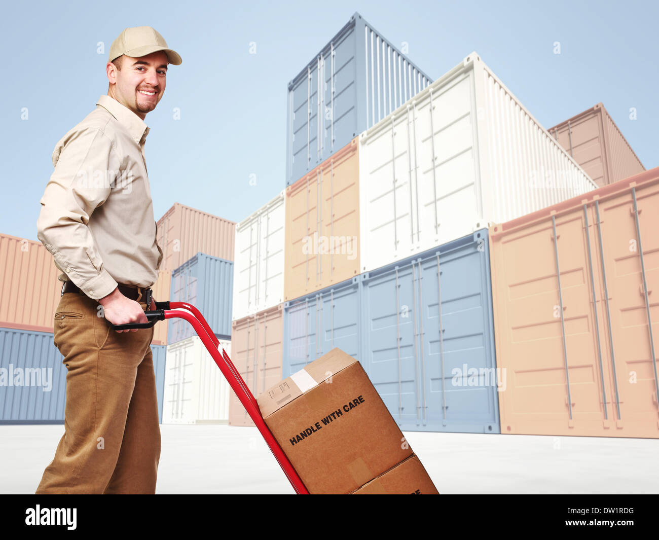 delivery man at work Stock Photo - Alamy