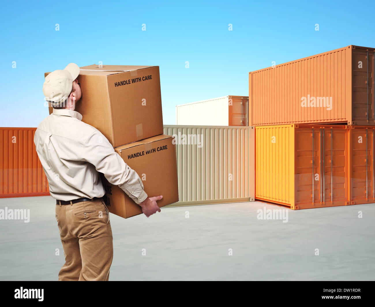 delivery man at work Stock Photo - Alamy