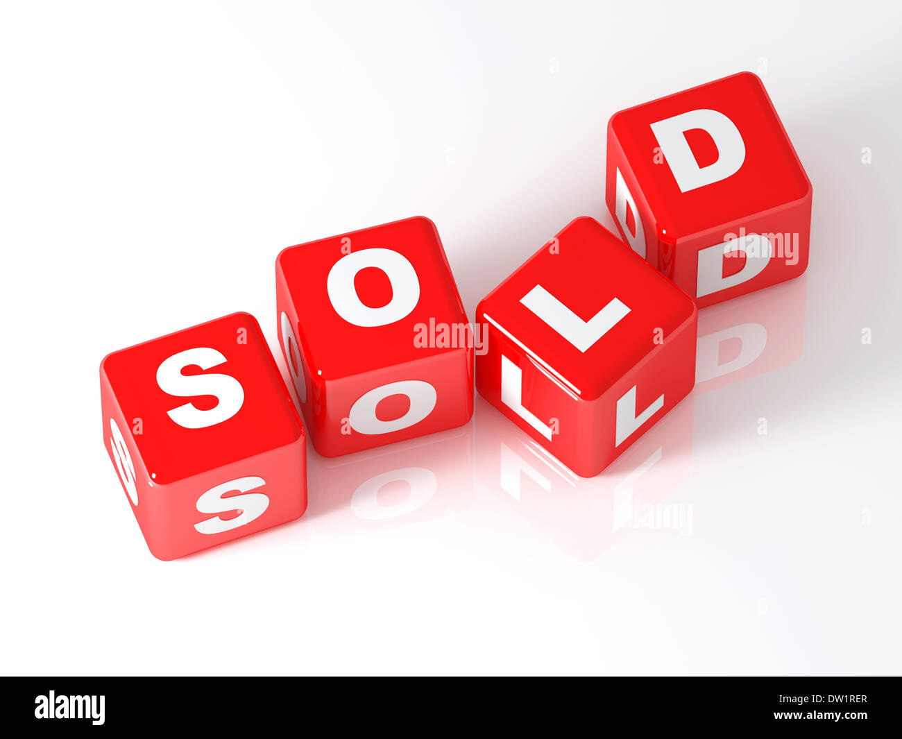 sold 3d cube Stock Photo - Alamy