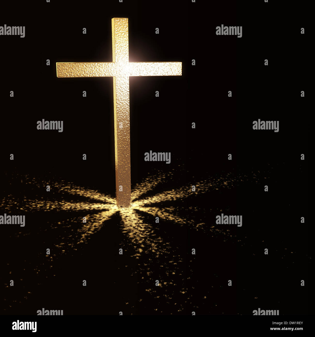 golden christian cross Stock Photo - Alamy