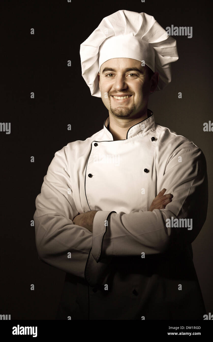 Chef with hat hi-res stock photography and images - Alamy