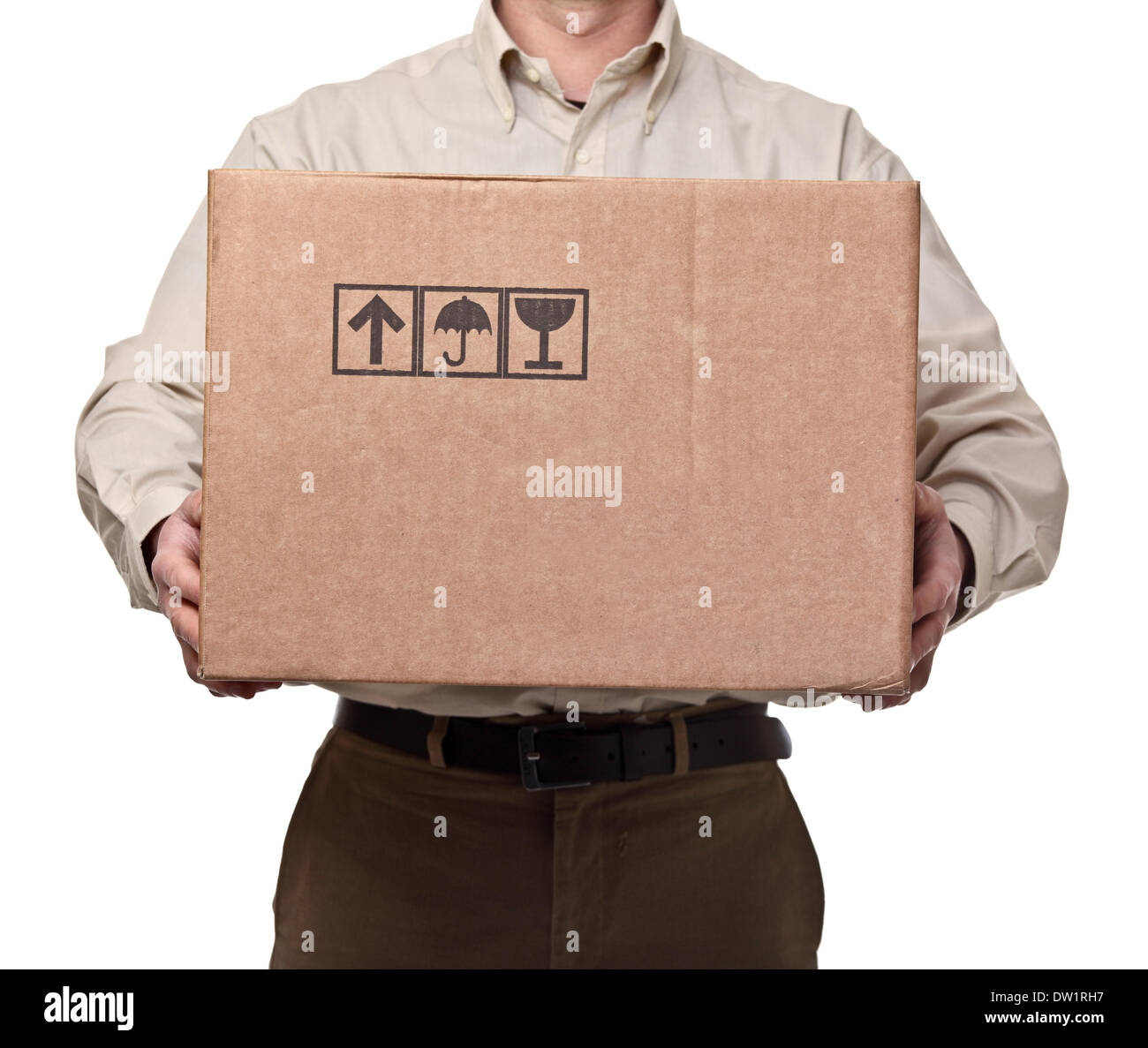 Man in delivery uniform hi-res stock photography and images - Alamy