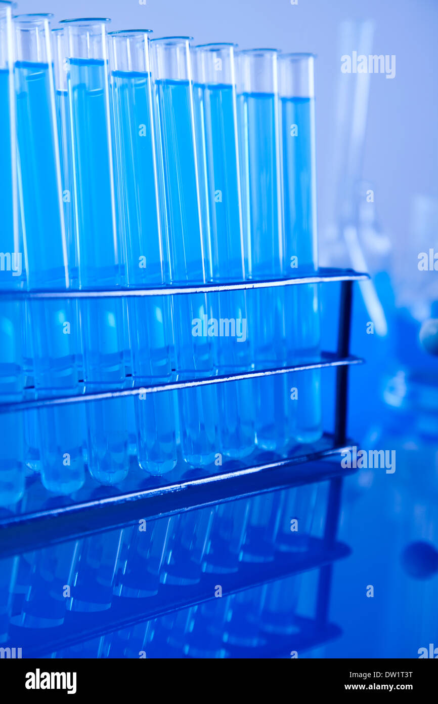 Laboratory glass, Chemistry science formula Stock Photo - Alamy