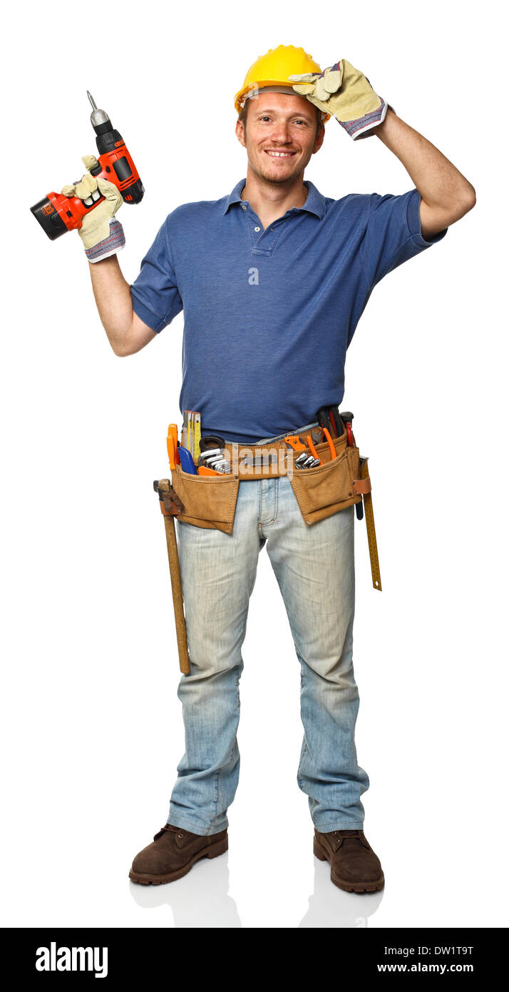 standing manual worker Stock Photo - Alamy