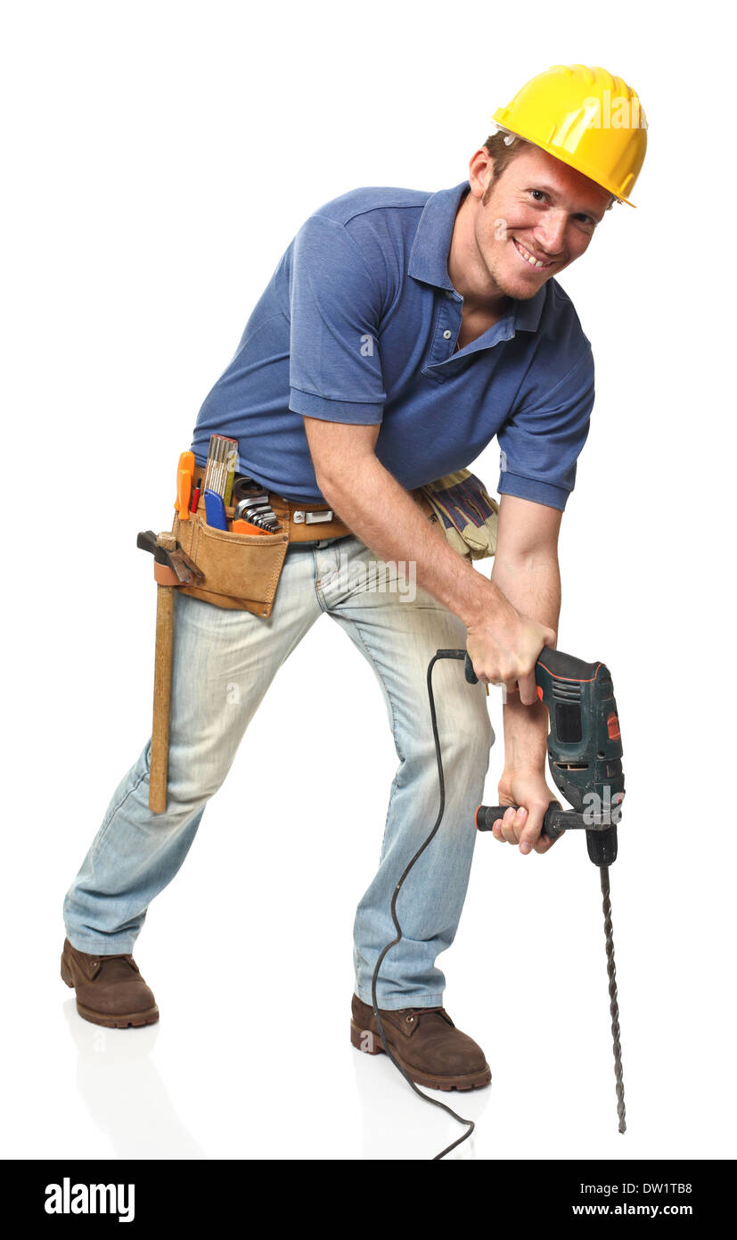 handyman in action Stock Photo - Alamy