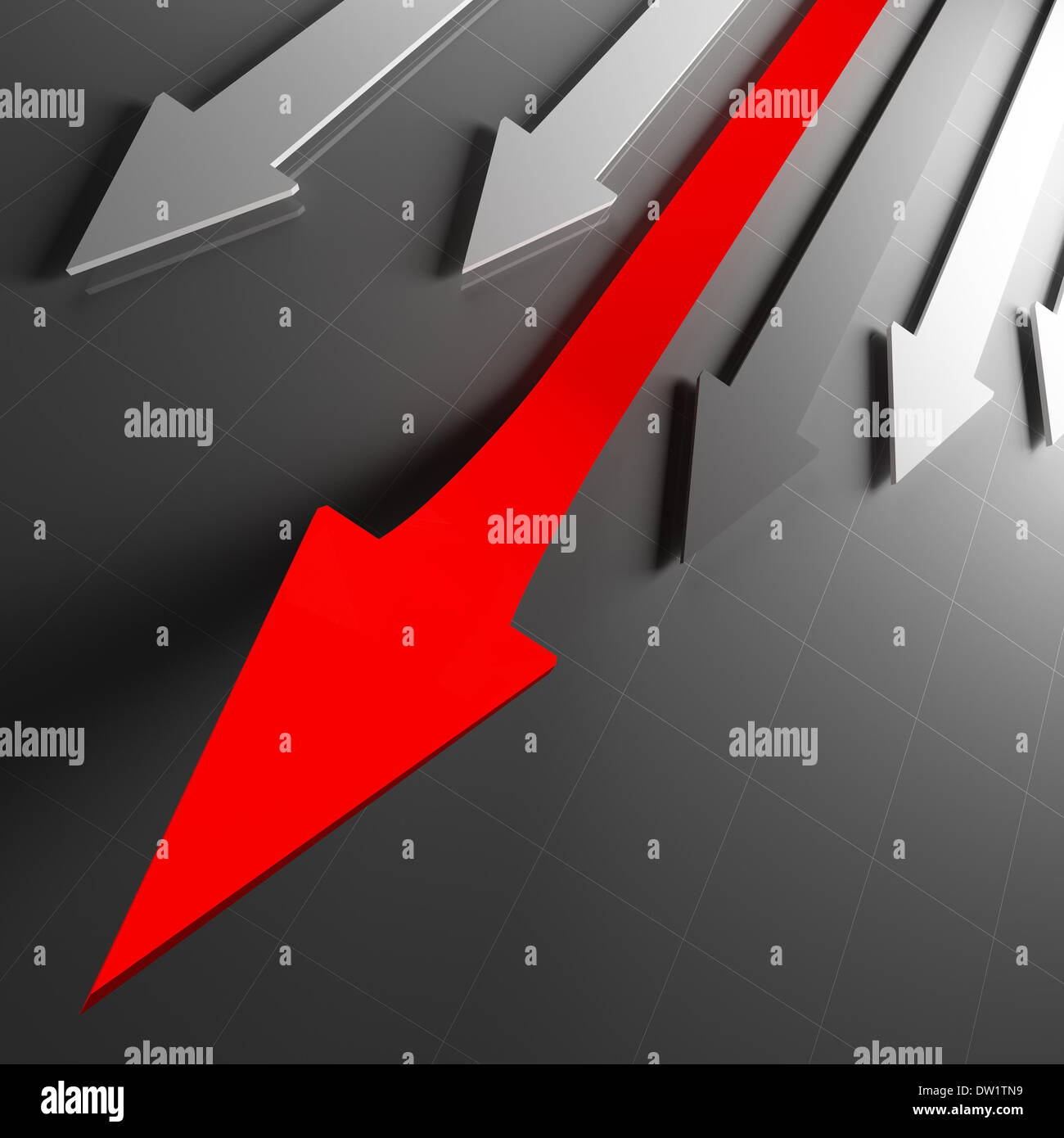 red financial arrows Stock Photo - Alamy