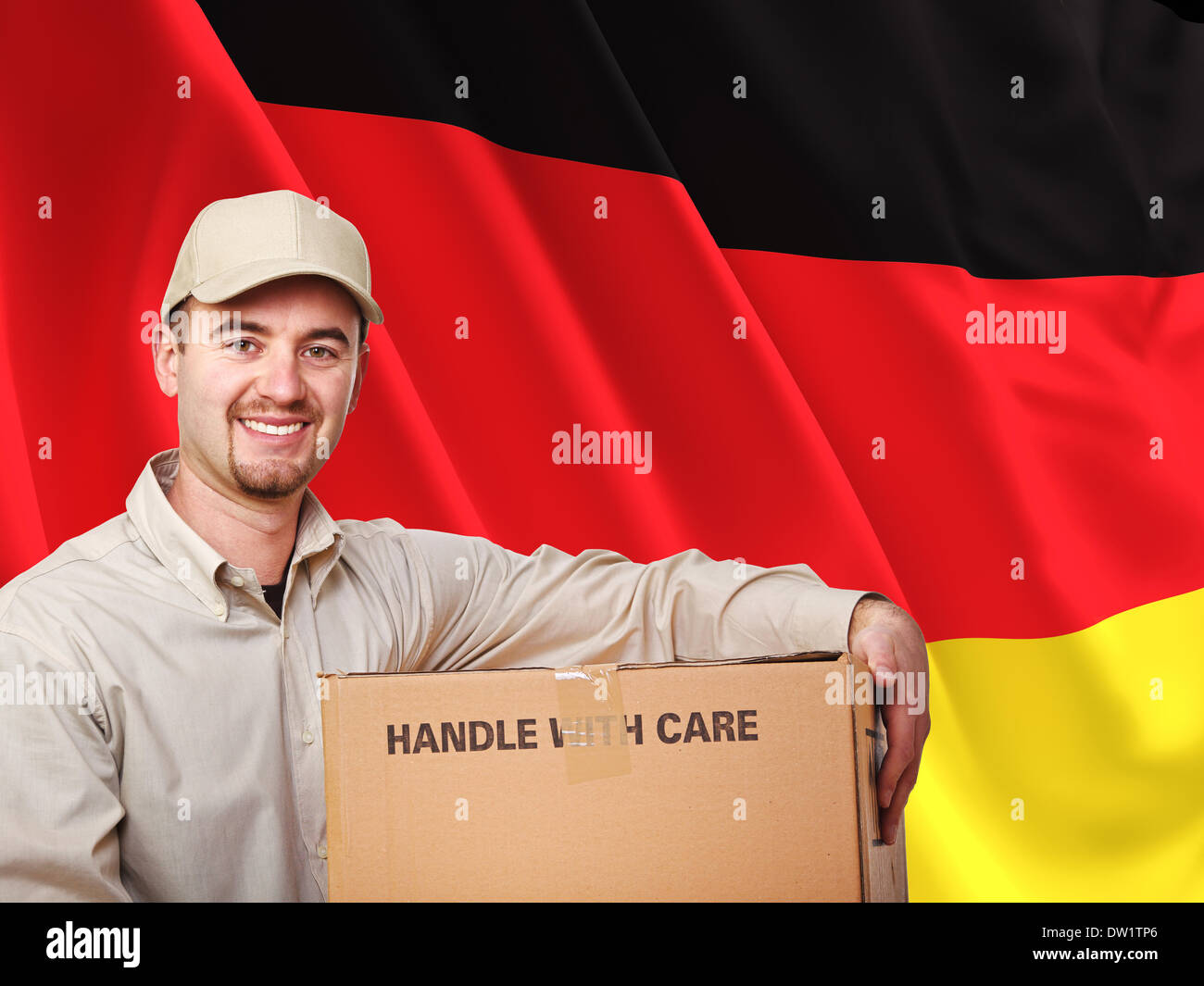 german delivery man Stock Photo - Alamy