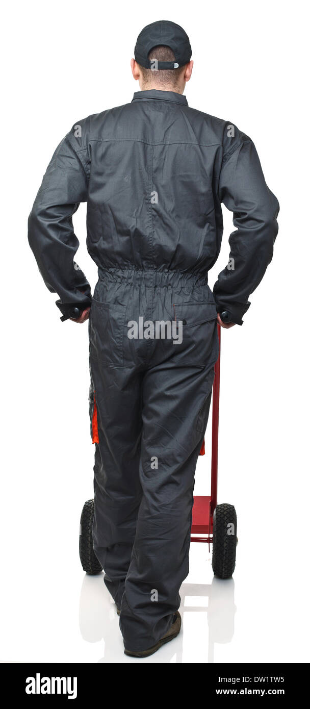 manual worker back view Stock Photo - Alamy
