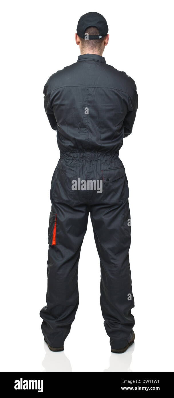 manual worker back view Stock Photo - Alamy