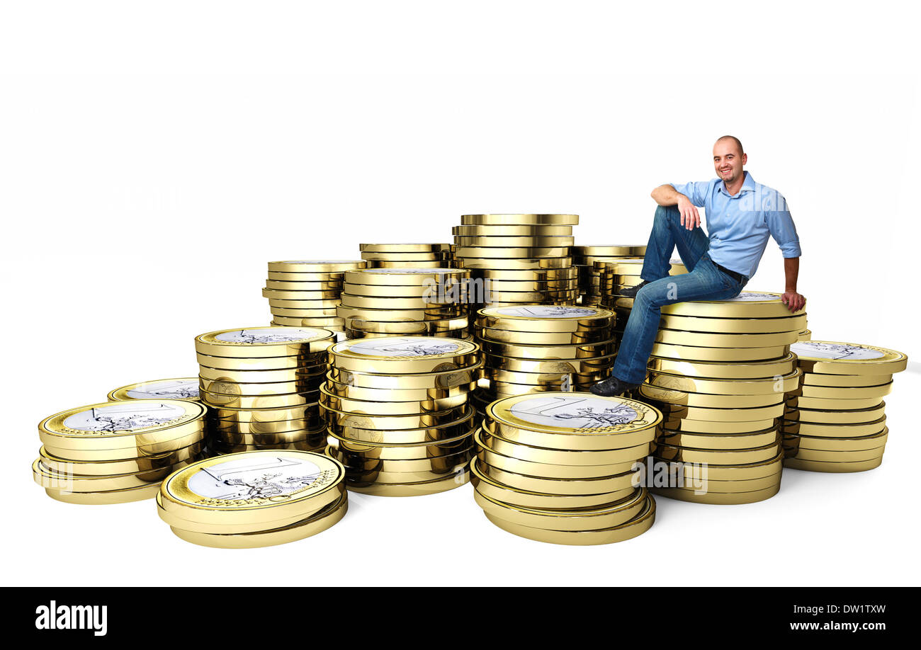 Man with euro Cut Out Stock Images & Pictures - Alamy