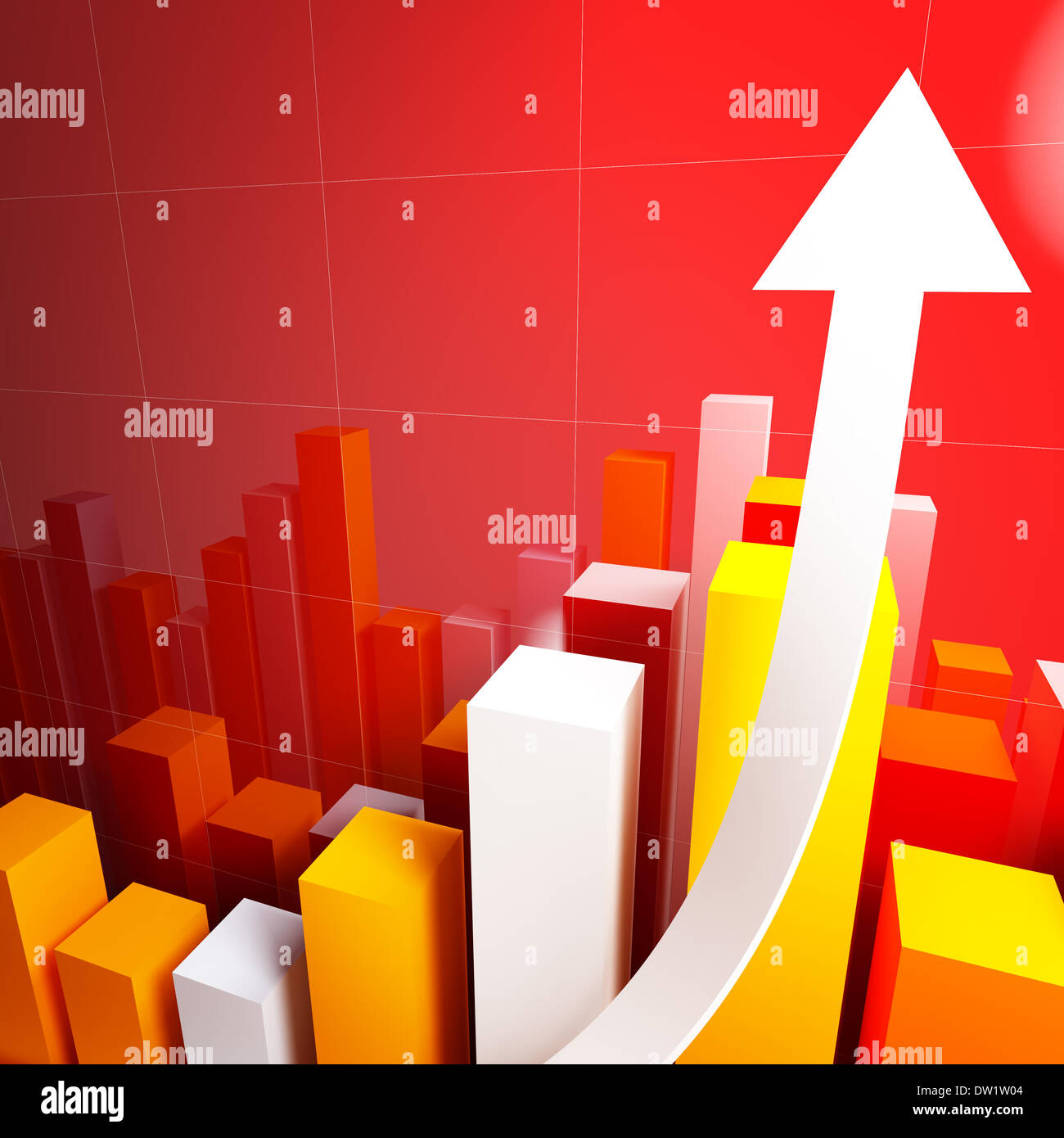 3d stat with growing arrow Stock Photo - Alamy