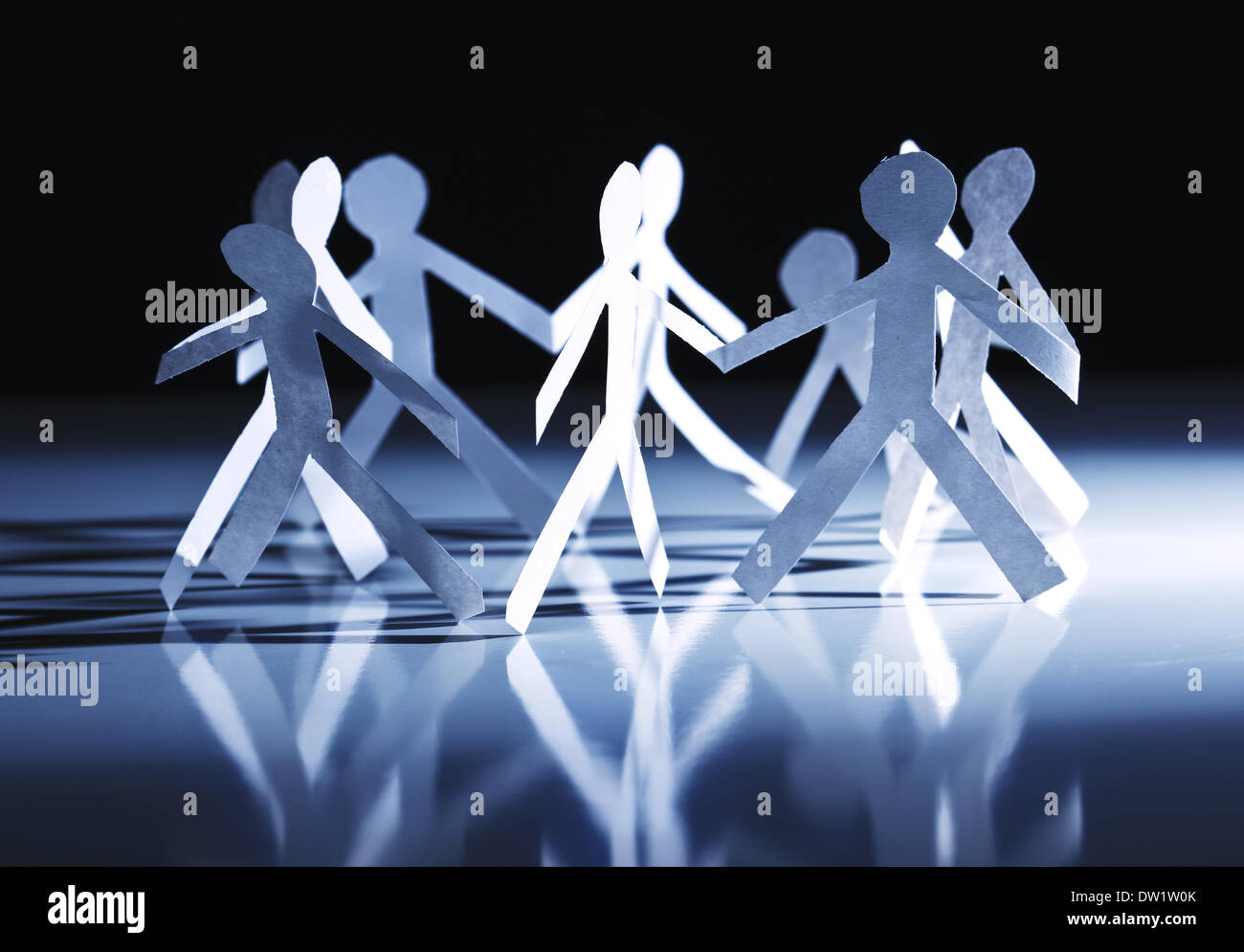 paper group circle people Stock Photo - Alamy