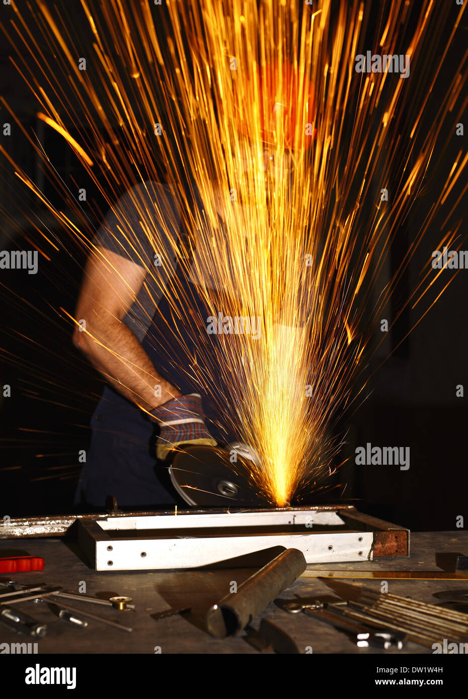danger at work Stock Photo - Alamy