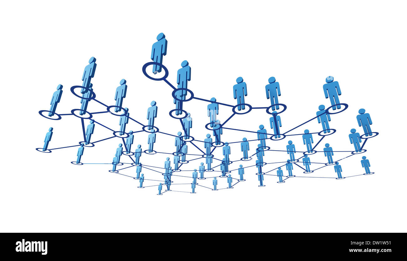 3d people and connection Stock Photo - Alamy