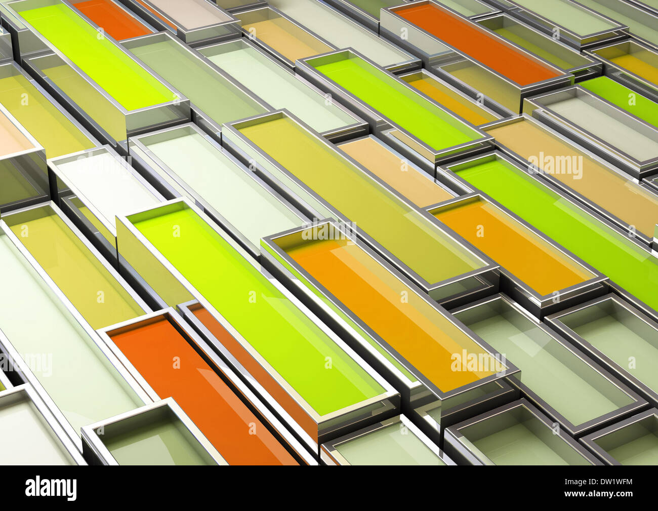 fine image 3d of chrome tank with green paint Stock Photo - Alamy