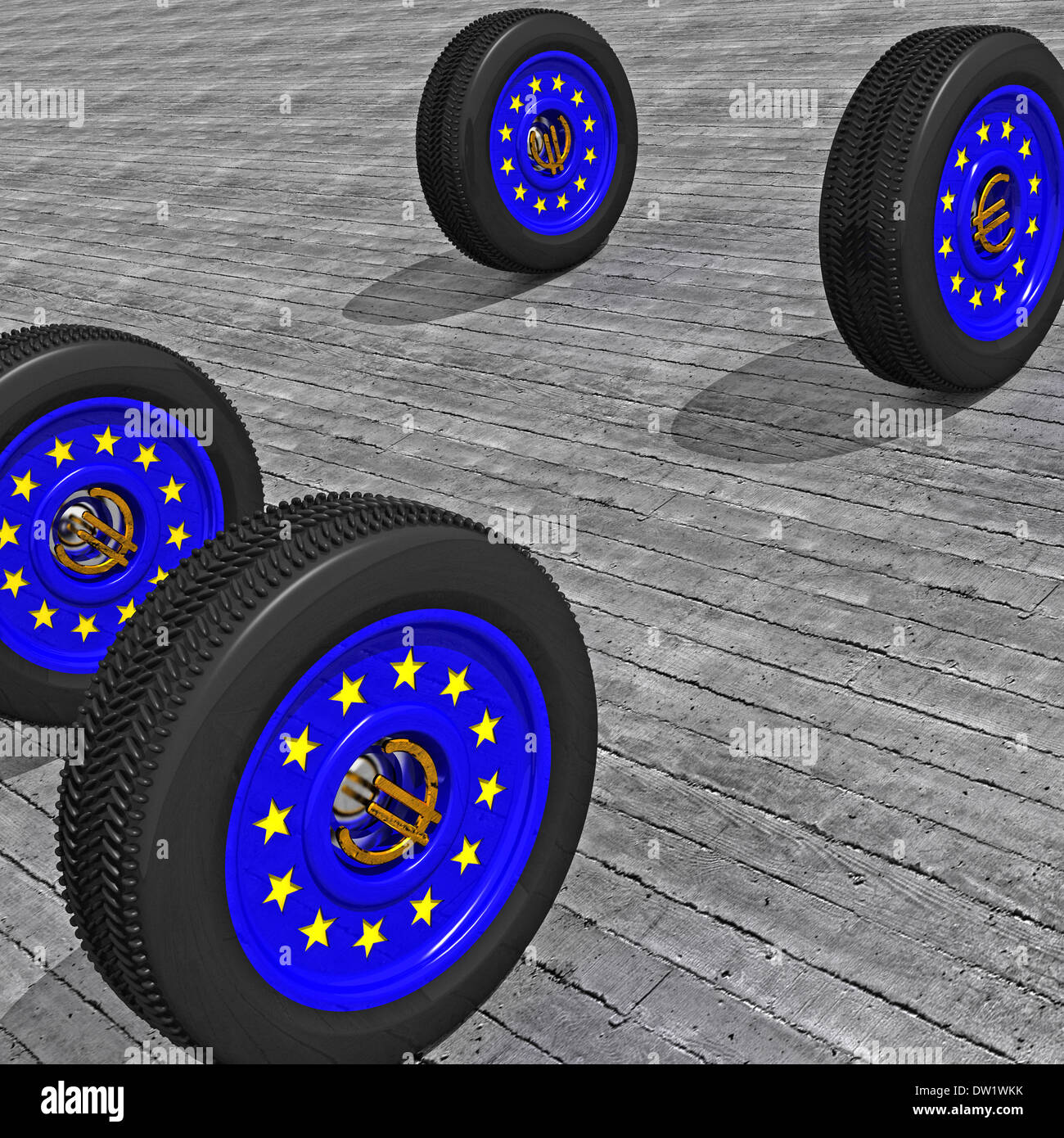 Silver and black wheels hi-res stock photography and images - Alamy