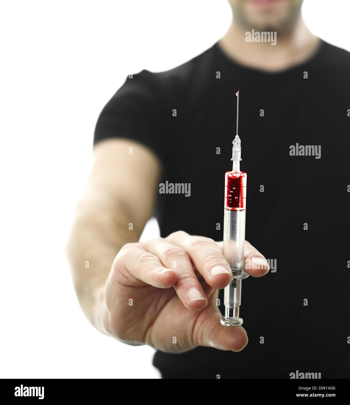 man with syringe Stock Photo - Alamy
