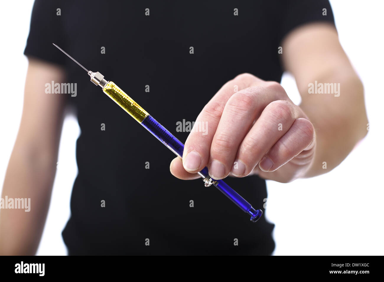 man with syringe Stock Photo - Alamy
