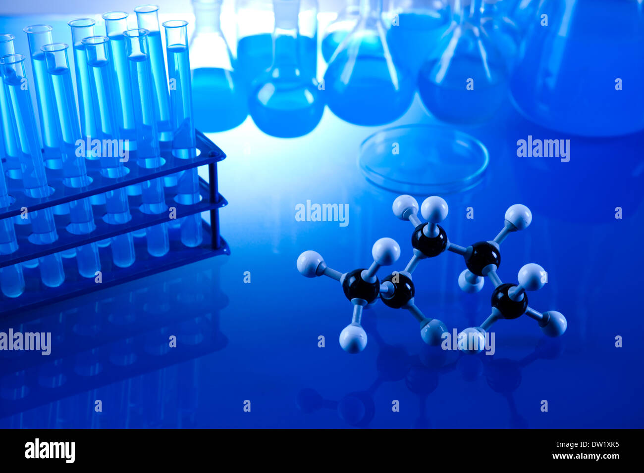 Atom, Chemistry formula background Stock Photo - Alamy