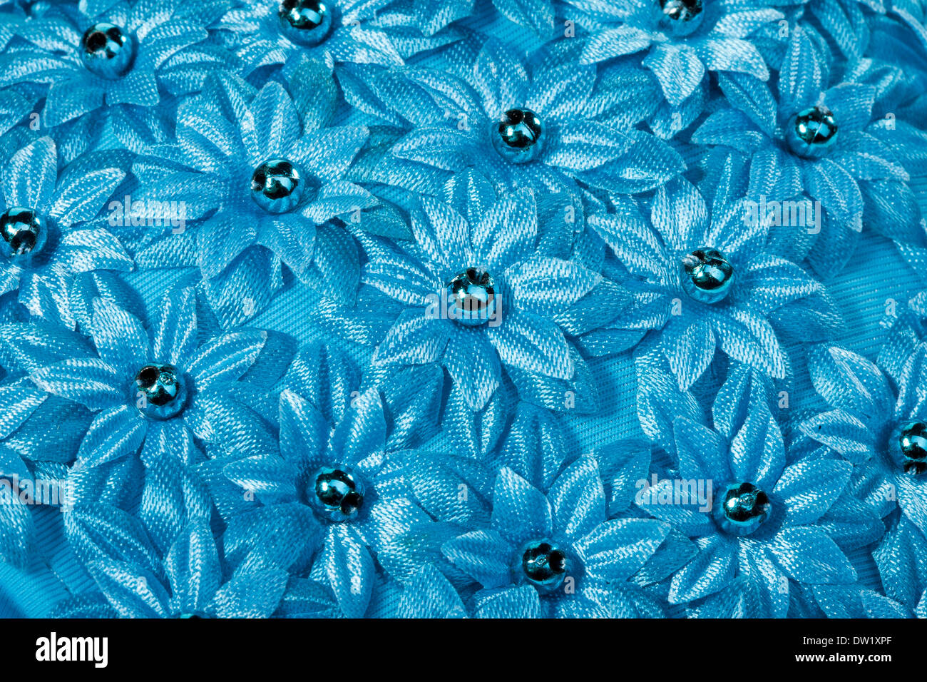 beautiful texture with fabric flowers Stock Photo - Alamy