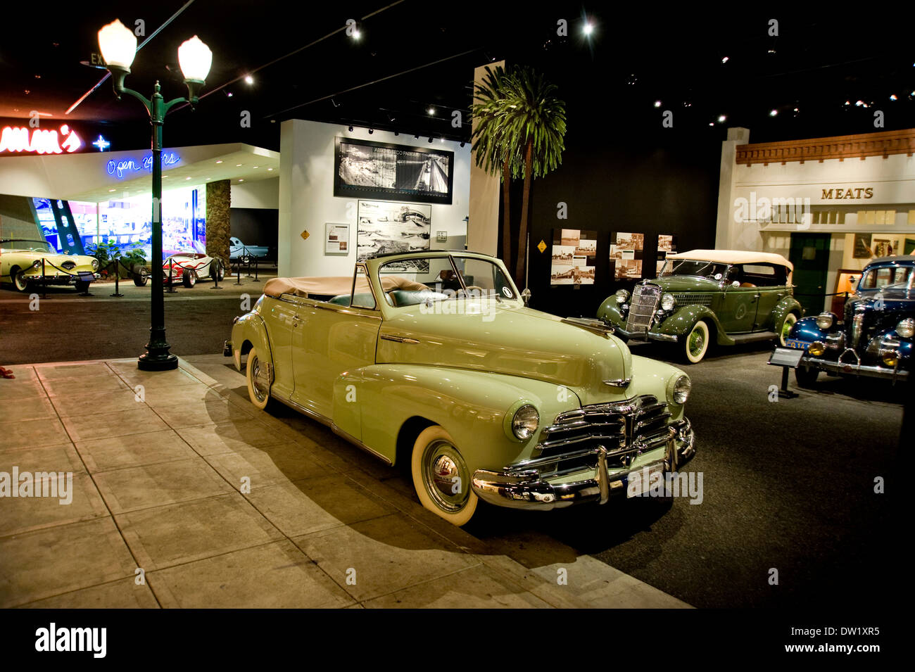 Display at the Petersen Automotive Museum in Los Angeles Stock Photo ...