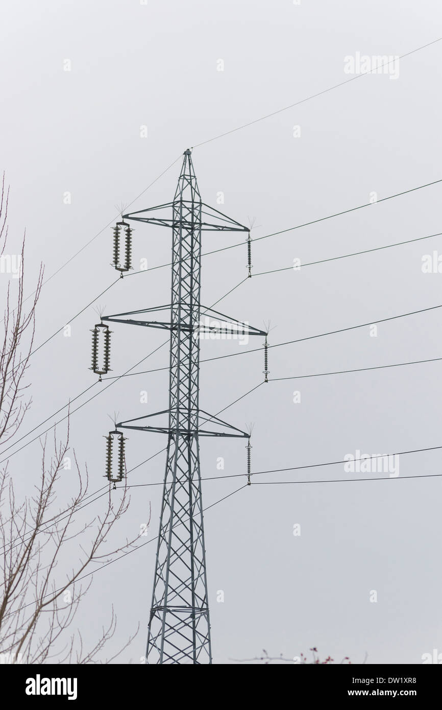 Parallel single circuit lines hi-res stock photography and images - Alamy
