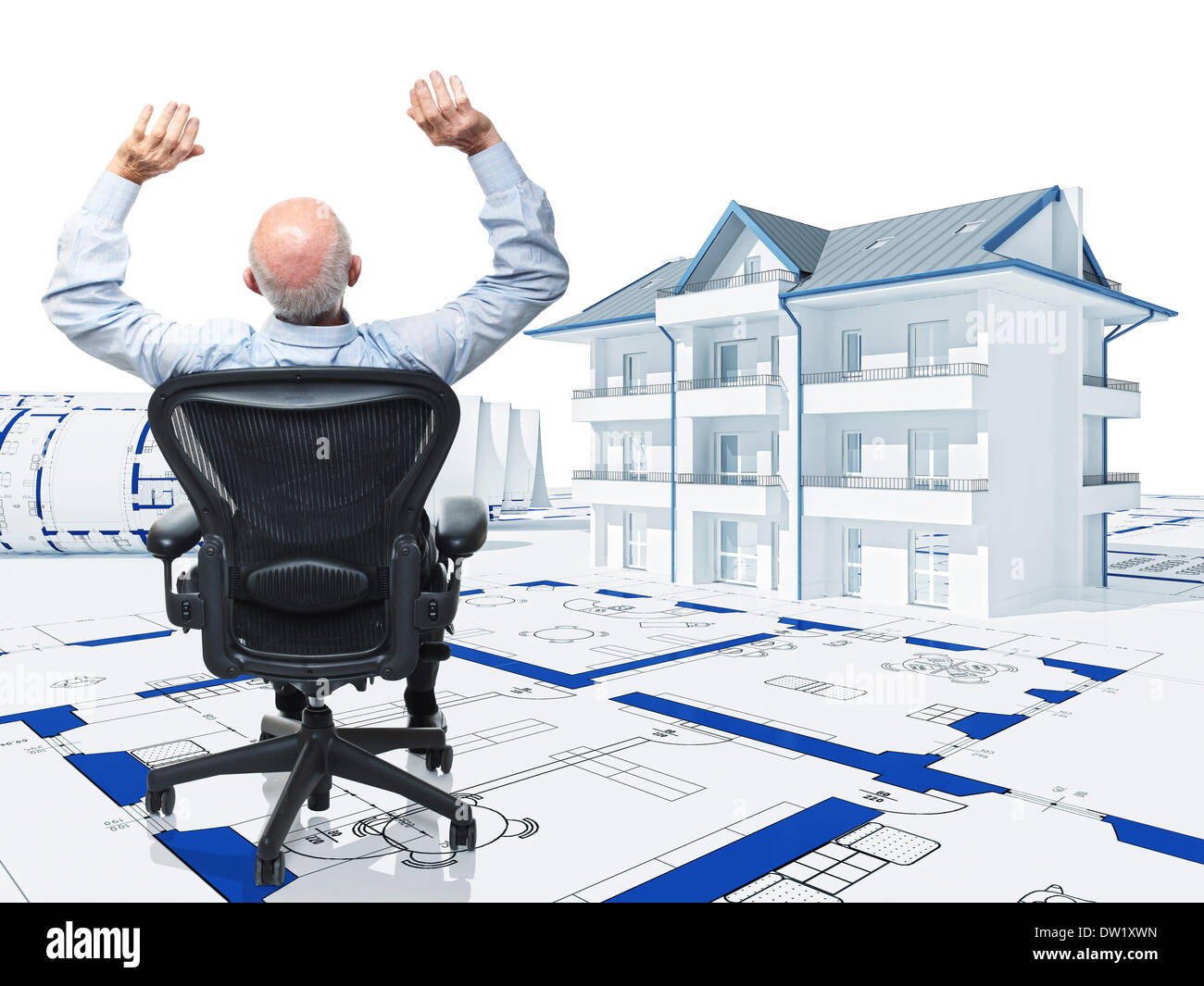 3d man construction hi-res stock photography and images - Alamy