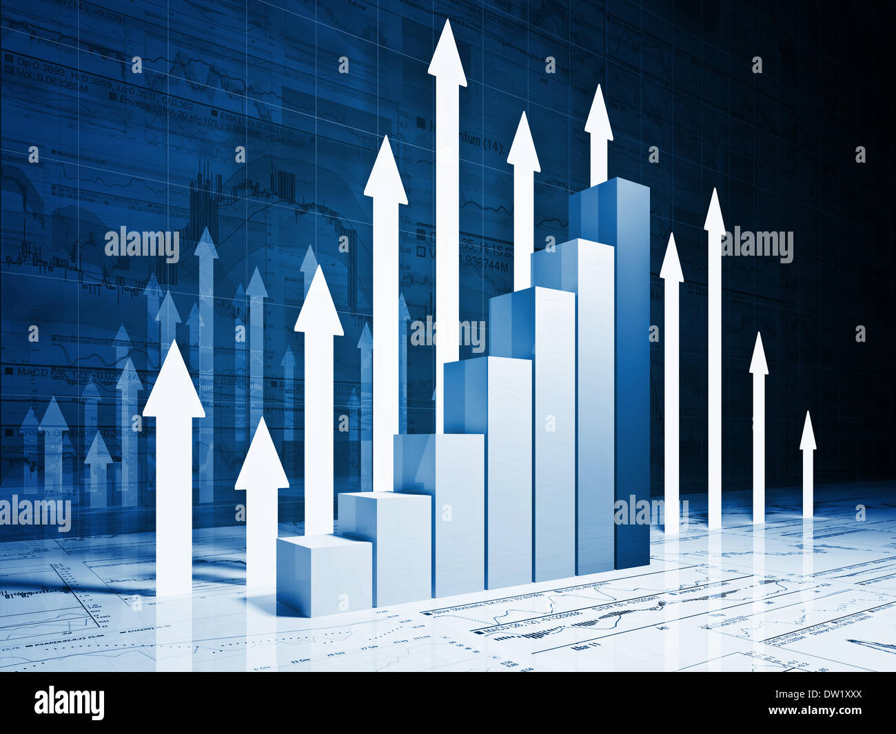 grow business chart Stock Photo - Alamy