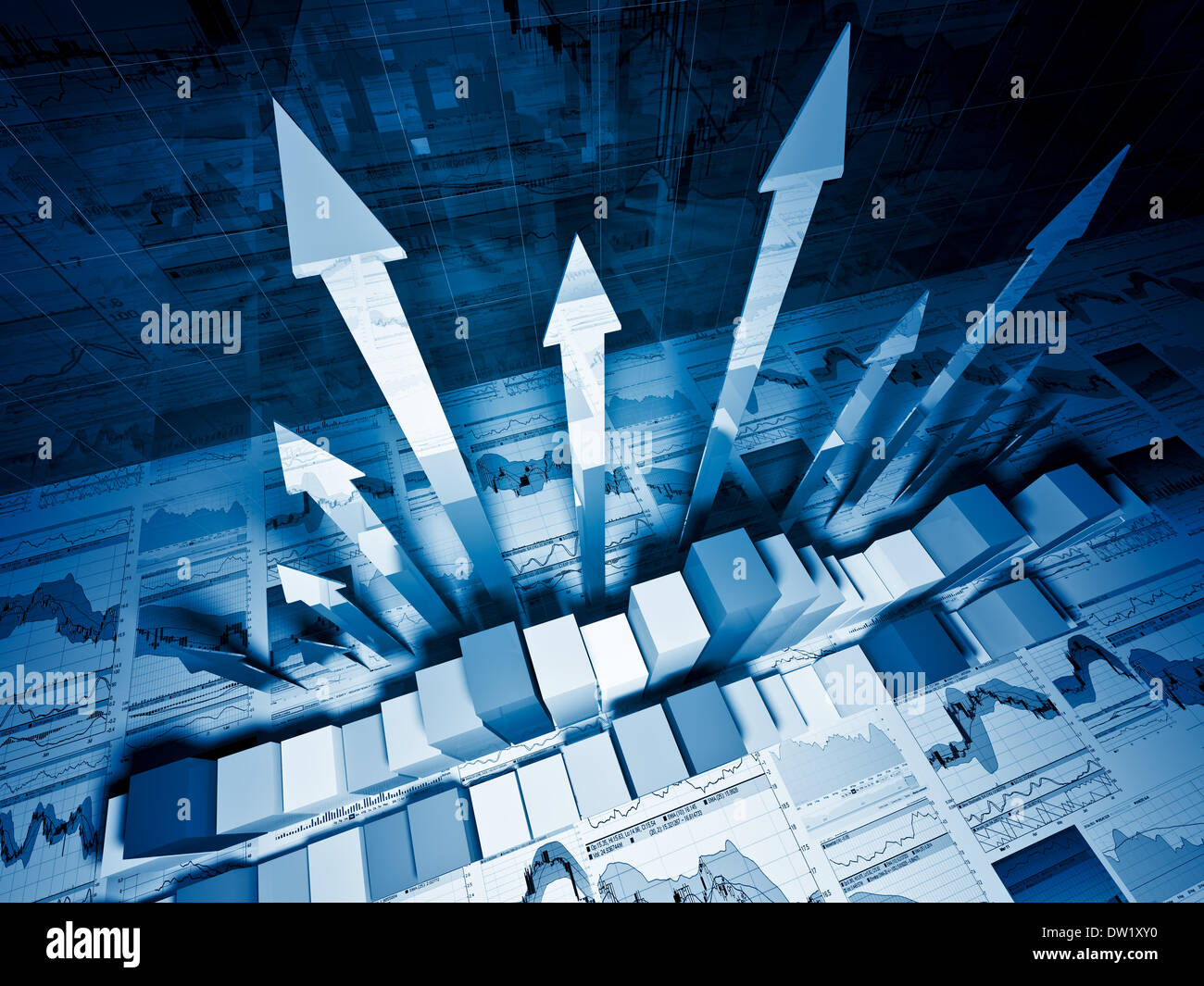 3d financial chart Stock Photo - Alamy